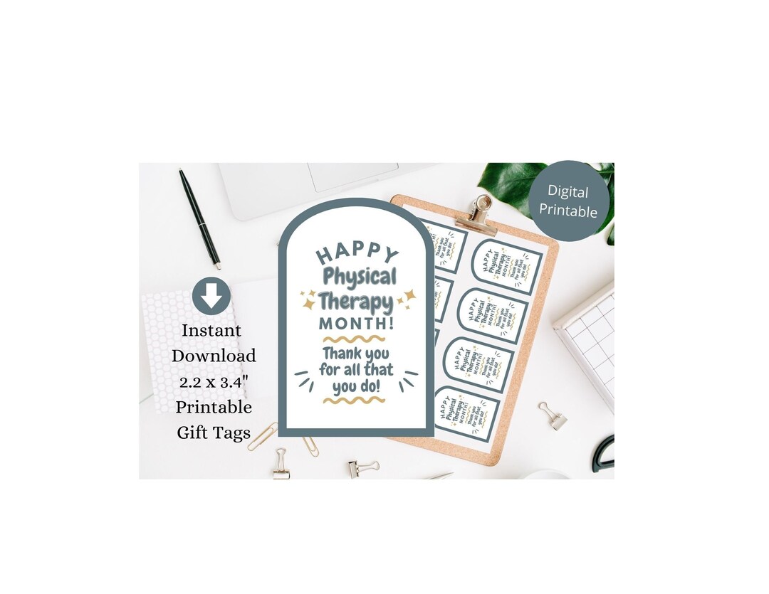 Happy Physical Therapy Month Gift Tags - Etsy