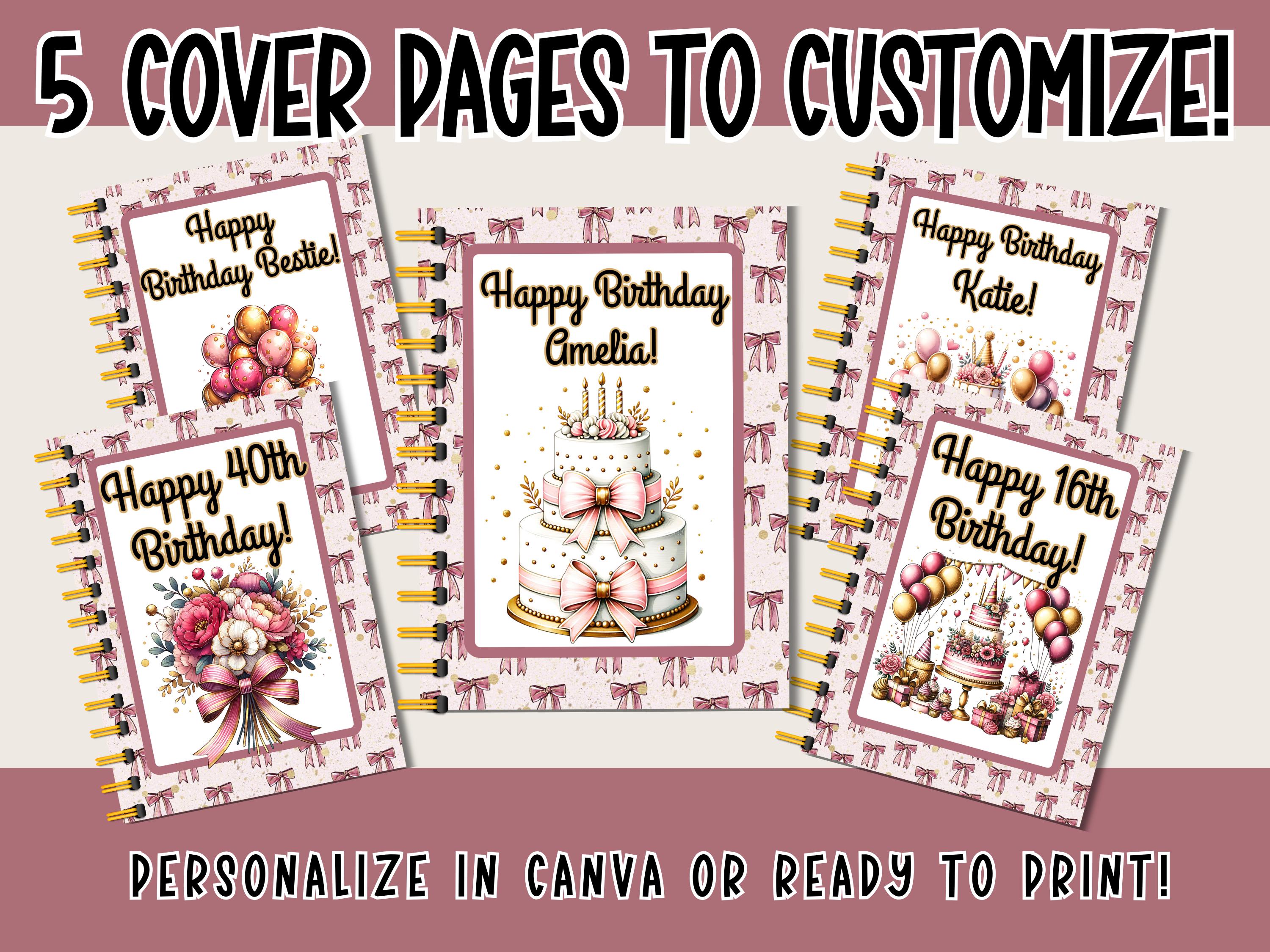 Birthday Gift Card Book, Editable Use When, Birthday Gift Card Holder ...