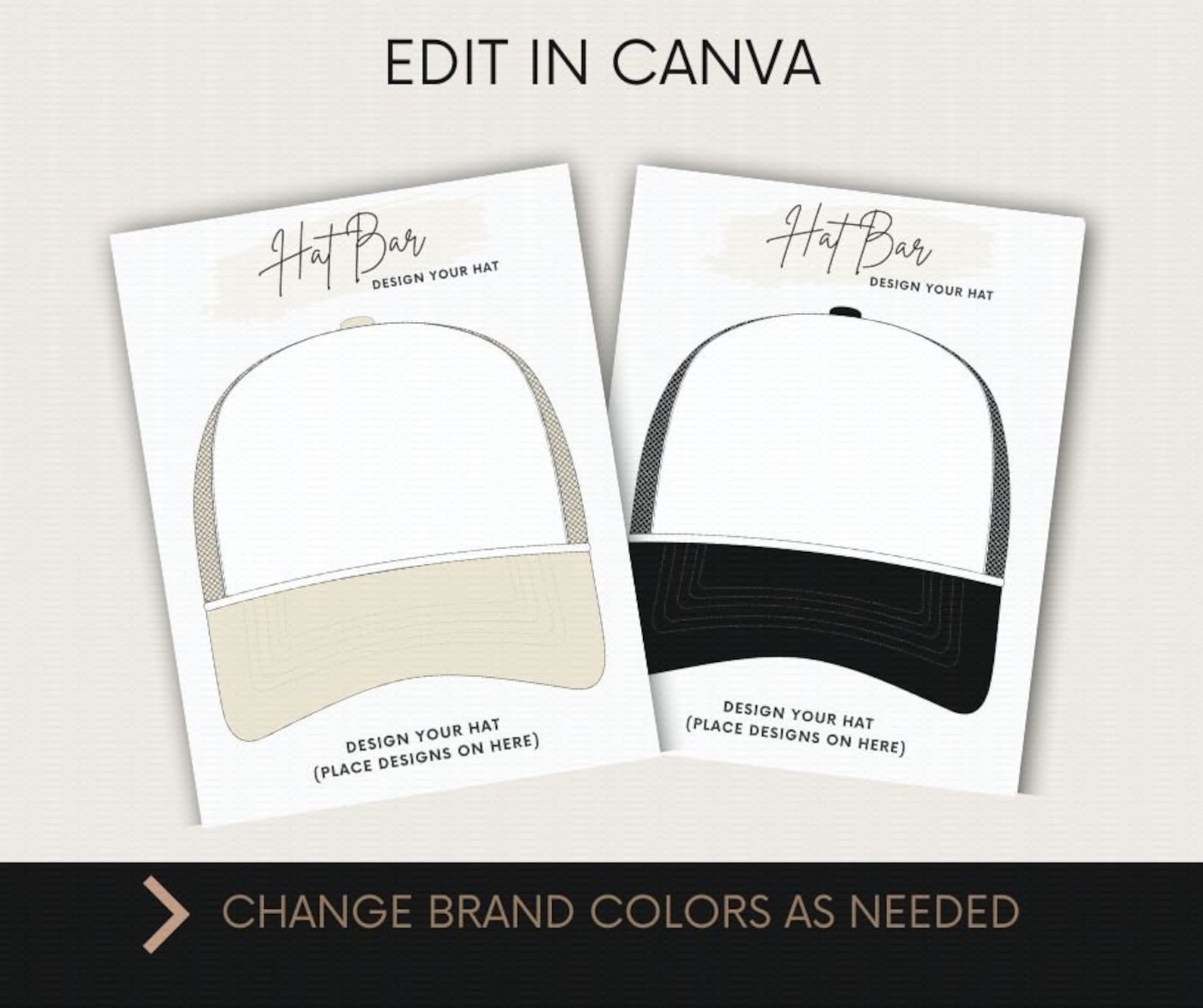 Trucker Hat Bar Editable Templates. Perfect for That Trucker Hat Pop up ...