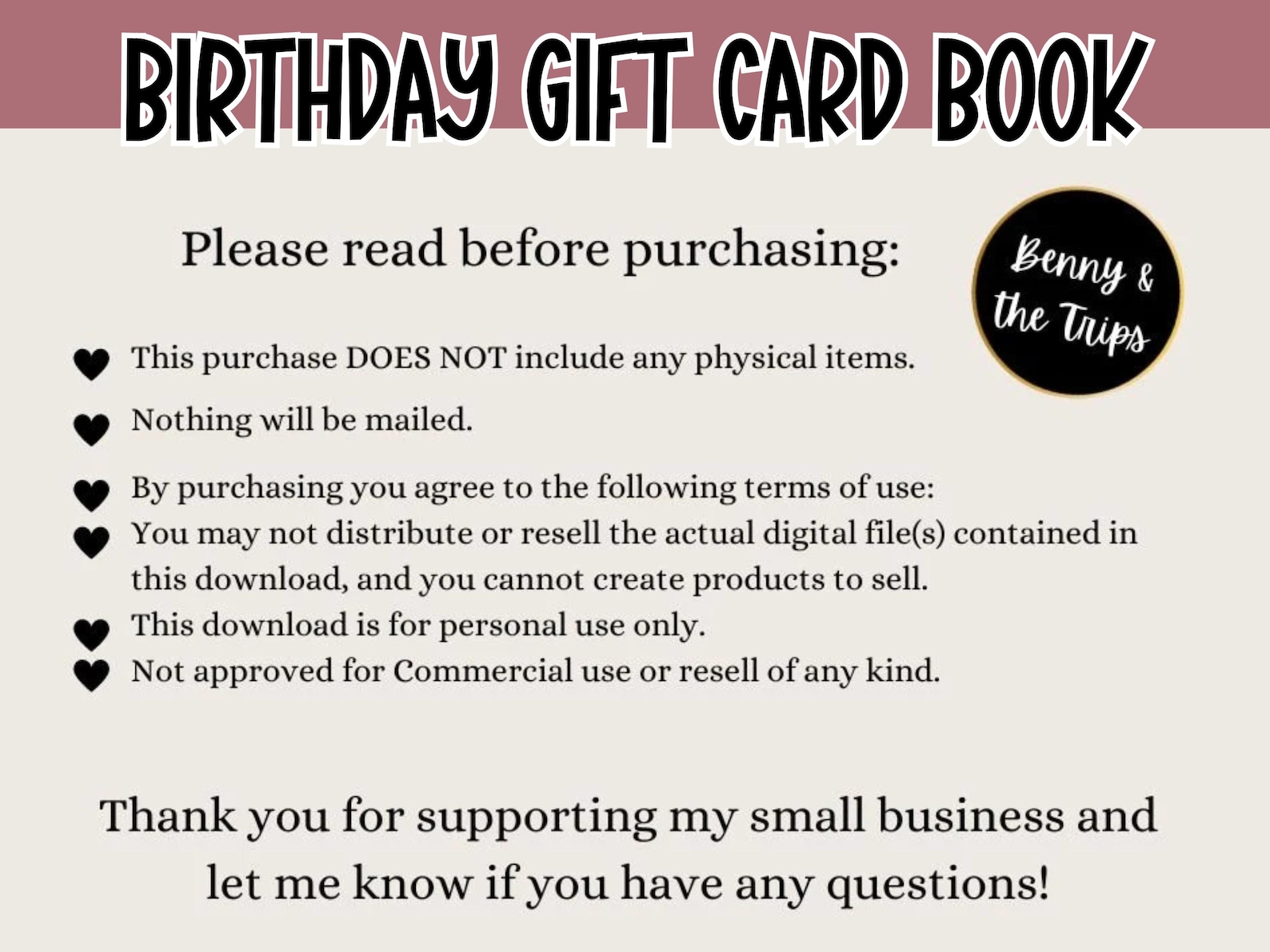 Birthday Gift Card Book, Editable Use When, Birthday Gift Card Holder ...