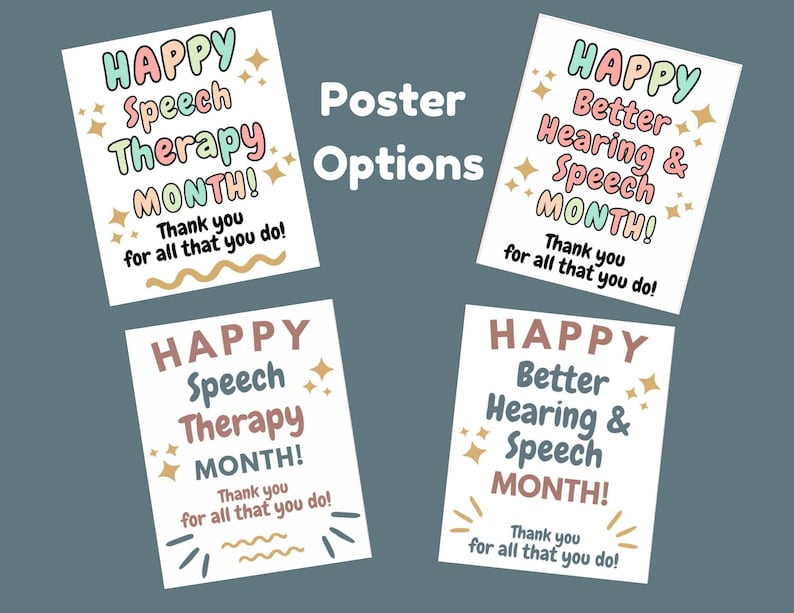 Better Hearing & Speech Posters and Happy Speech Therapy Posters ...