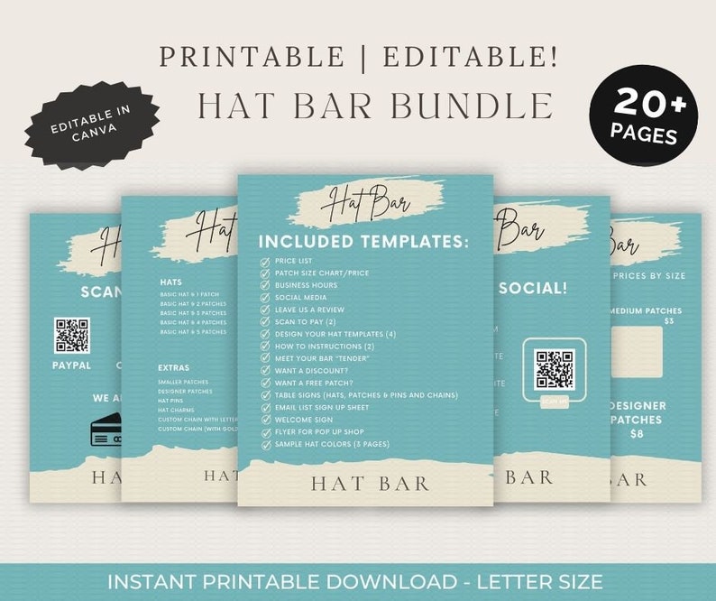 Trucker Hat Bar Editable Templates. Perfect for That Trucker Hat Pop up ...