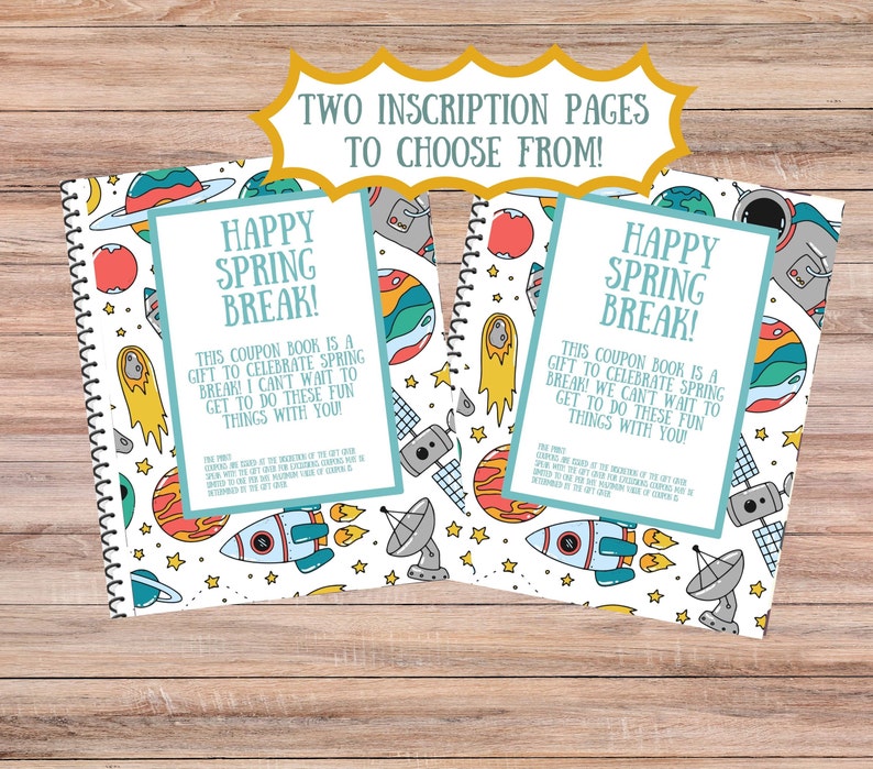 Spring Break Coupon Book, Printable and DIY, Perfect Spring Break Gift ...