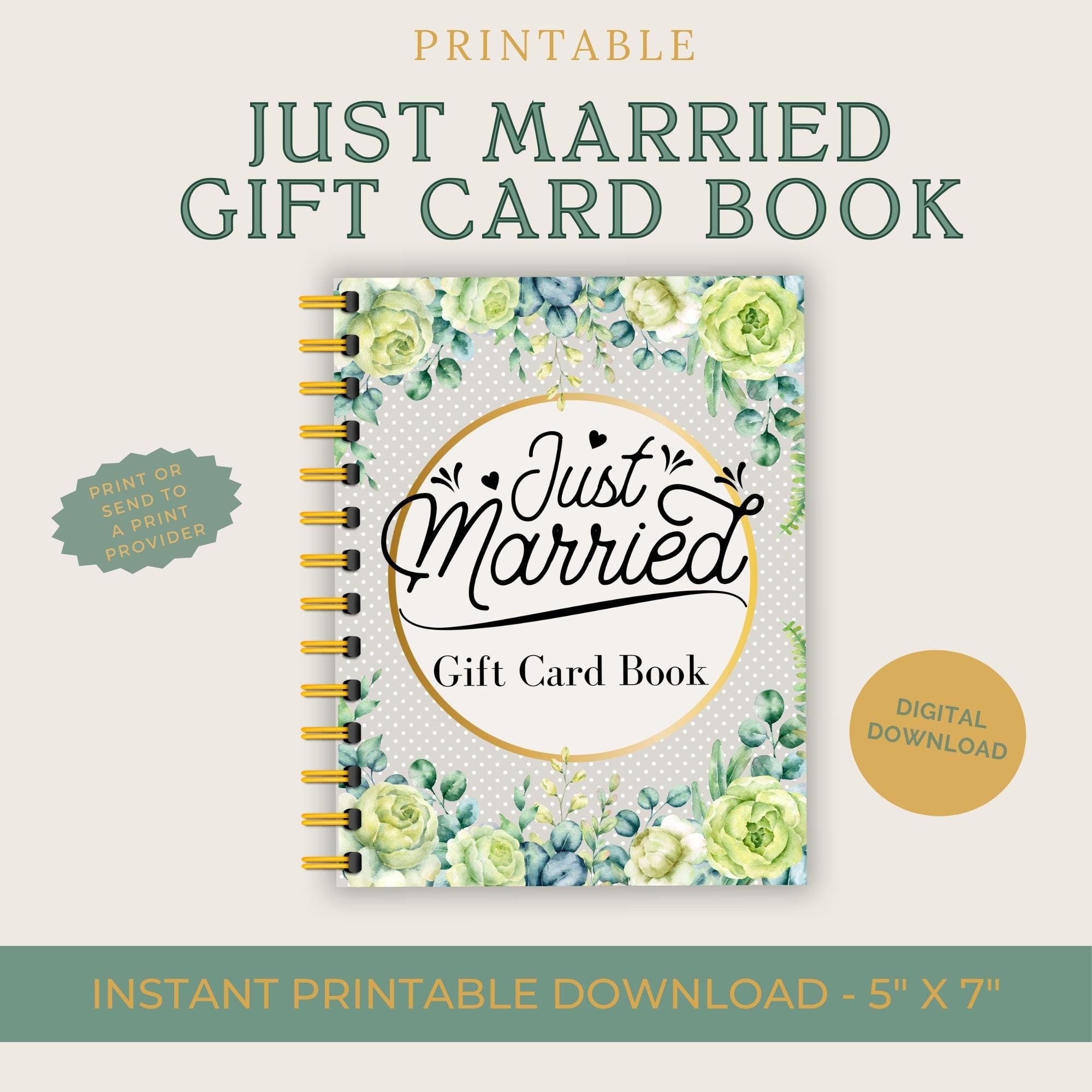 Just Married Digital Gift Card Book - Perfect Wedding Gift for ...