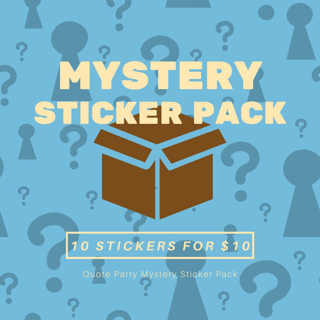 Mystery Sticker Pack 10 Stickers - Etsy