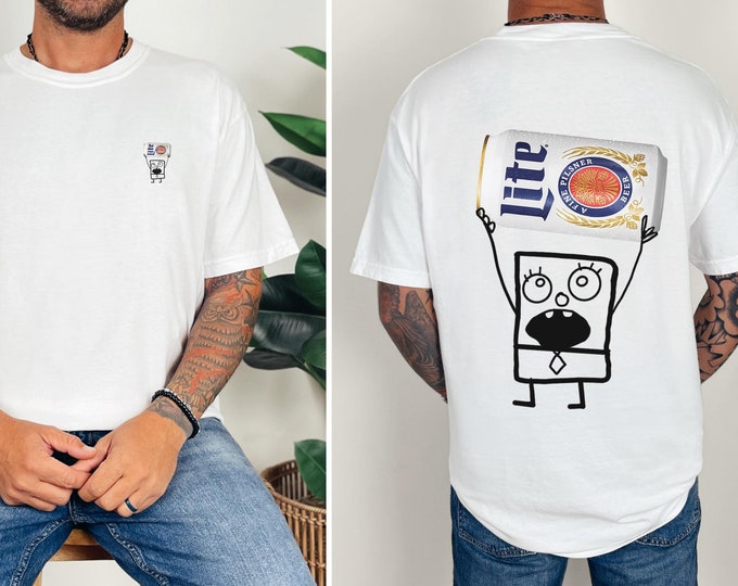 Doodlebob Embroidered Tee - Etsy