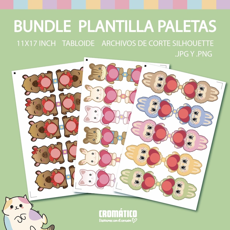 BUNDLE 3 PALETTE TEMPLATES (labubu, Ternurin and Capybara) - Etsy