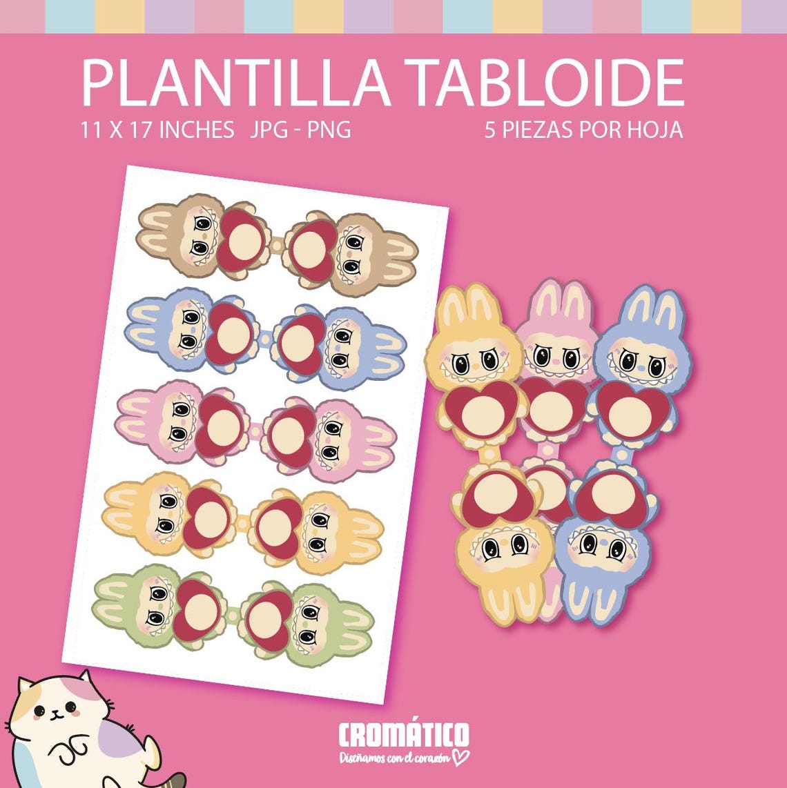 LABUBU PALETTE TEMPLATE - Etsy