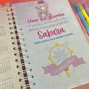 Formato digital libreta SAKURA CARD CAPTOR - Etsy México