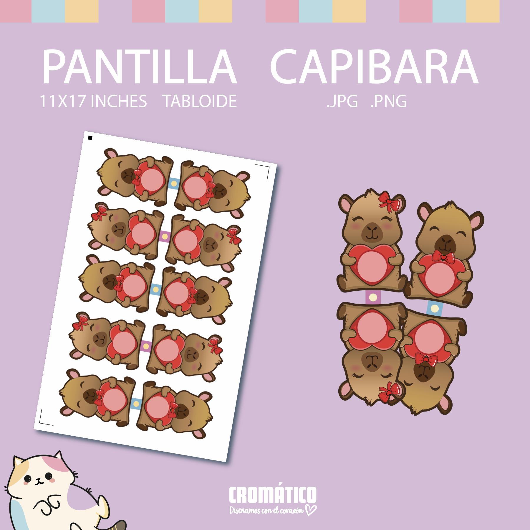 PLANTILLA CAPIBARA PALETA - Etsy México