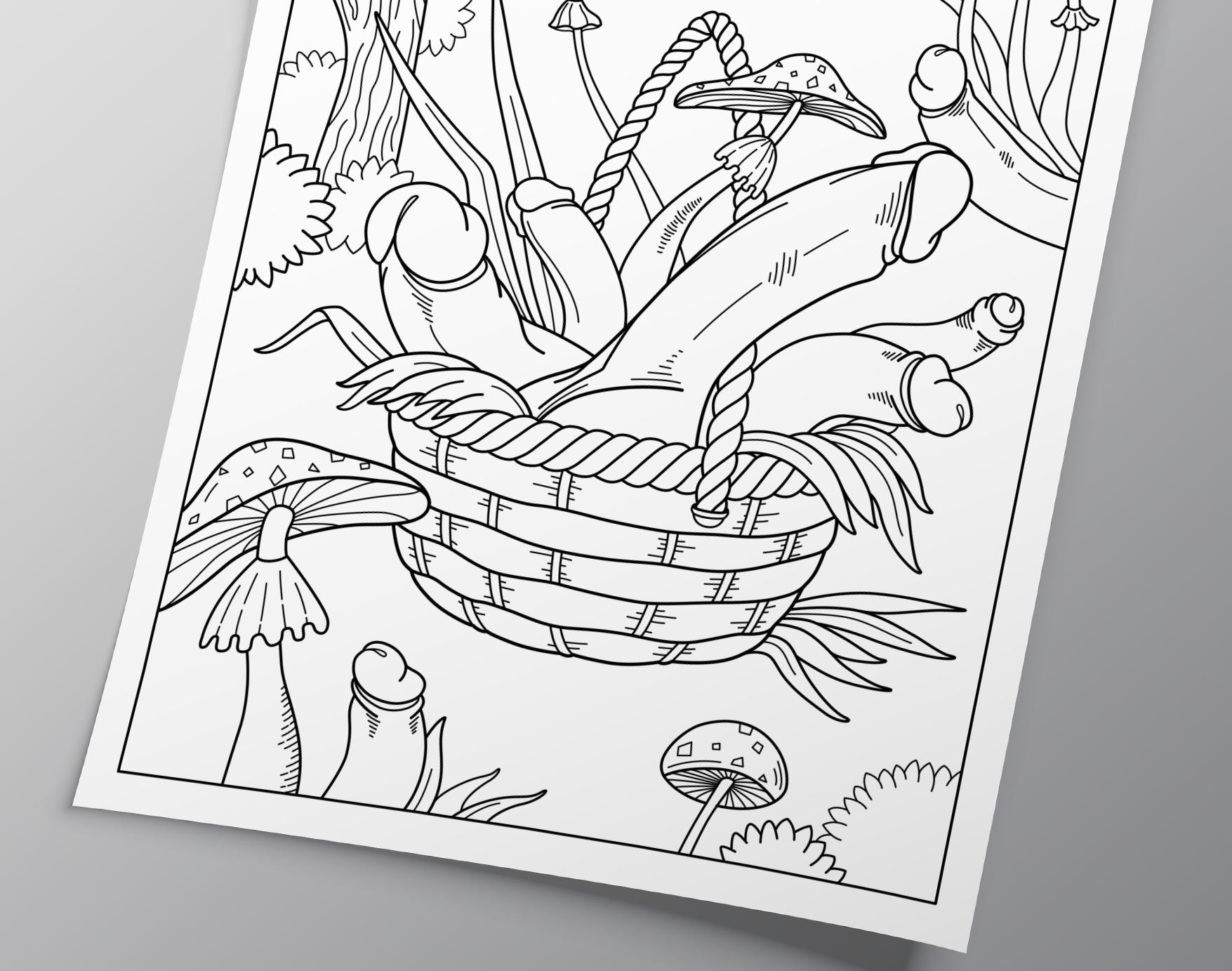 Erotic Coloring Book for Adults, Sexy, Naughty Coloring Pages, Digital ...
