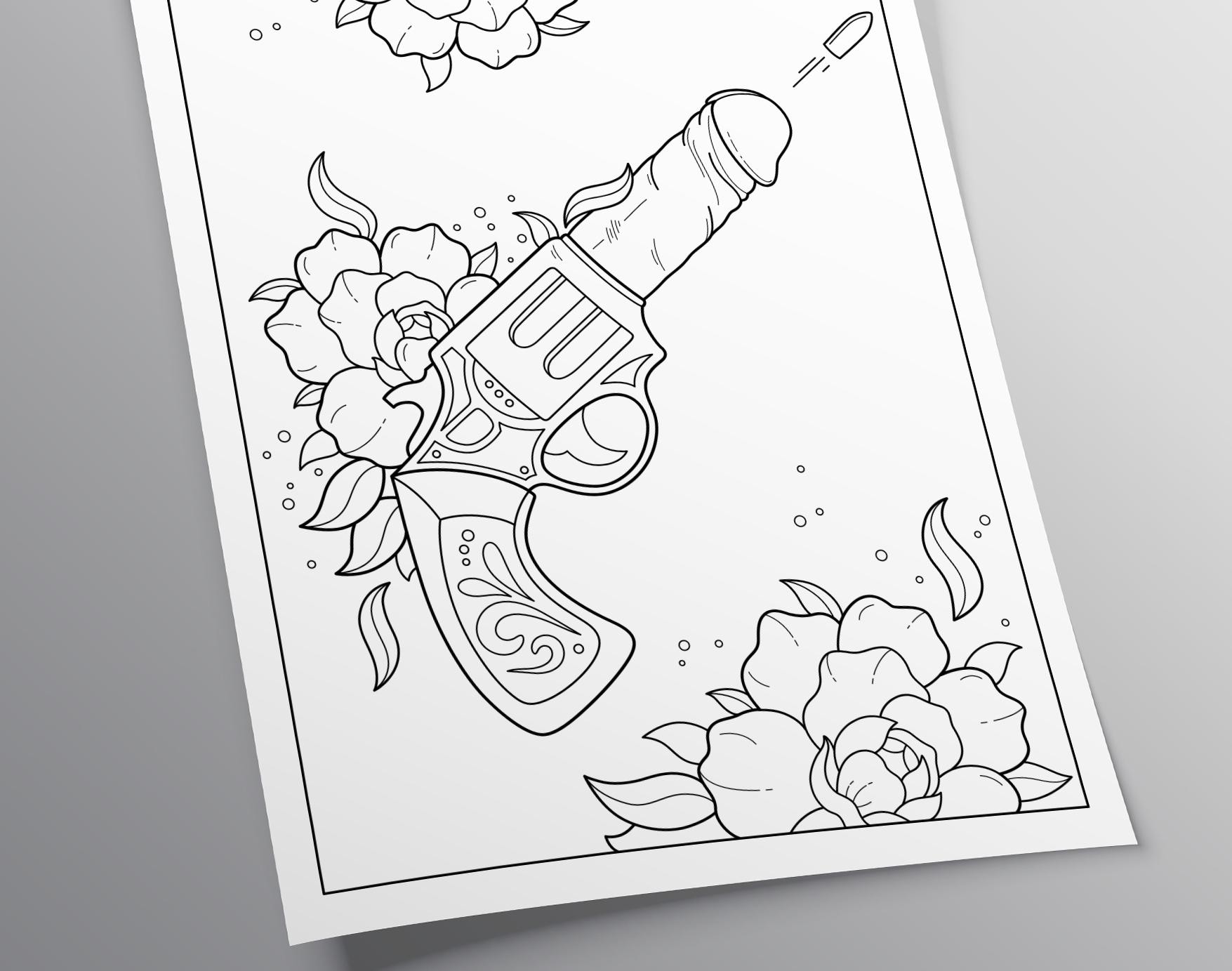 Erotic Coloring Book for Adults, Sexy, Naughty Coloring Pages, Digital ...