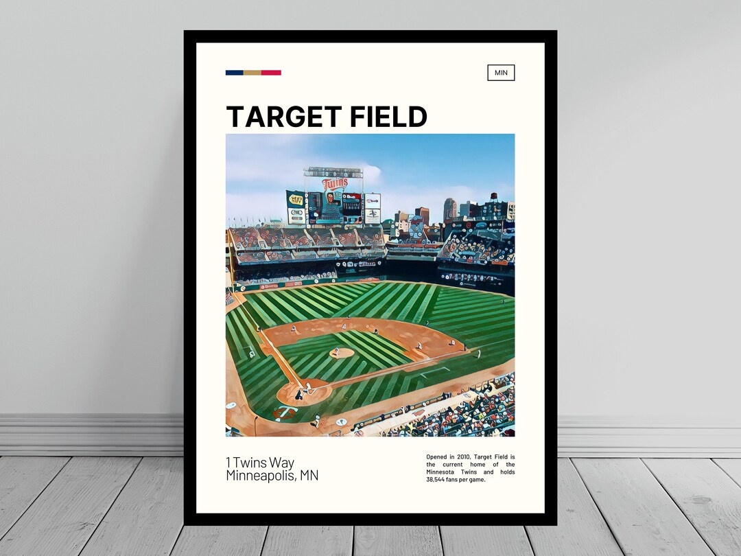 Target Field Print Minnesota Twins Poster Ballpark Art MLB Stadium ...