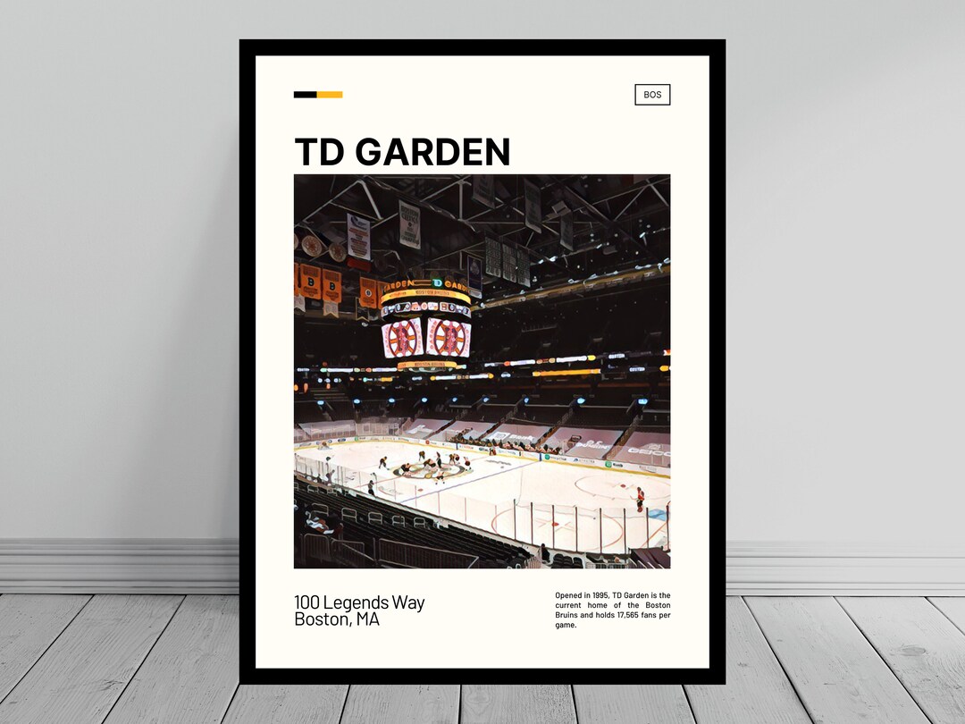 TD Garden Print Boston Bruins Poster NHL Art NHL Arena Poster Digital ...