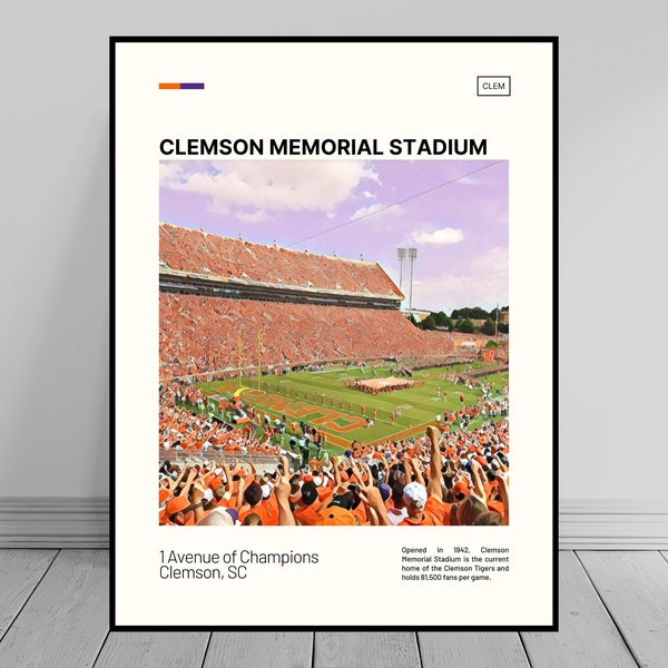 Clemson Art - Etsy