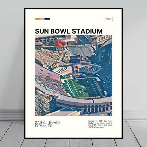 Sun Bowl Stadium Poster - Etsy