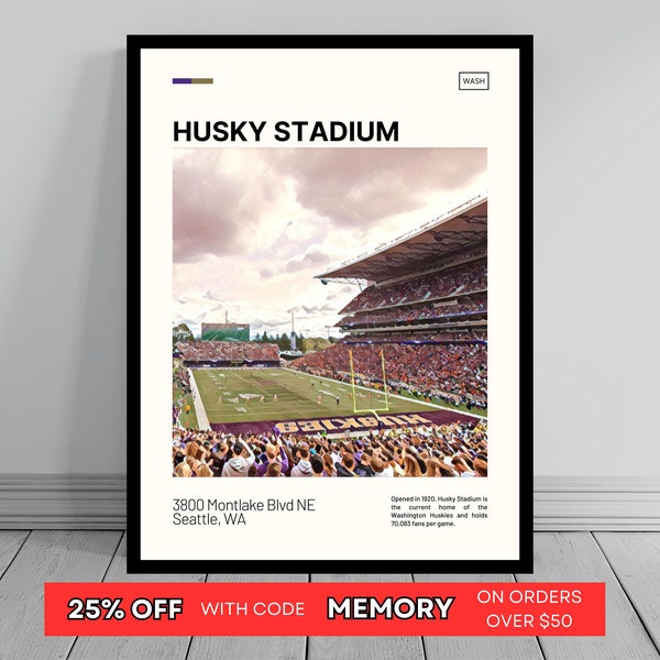 Huskies Stadium Art - Etsy