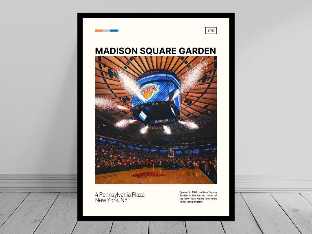 Madison Square Garden Print New York Knicks Poster NBA Art NBA Arena ...