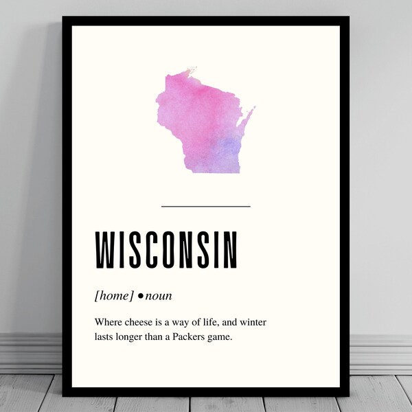 Wisconsin Map Art - Etsy