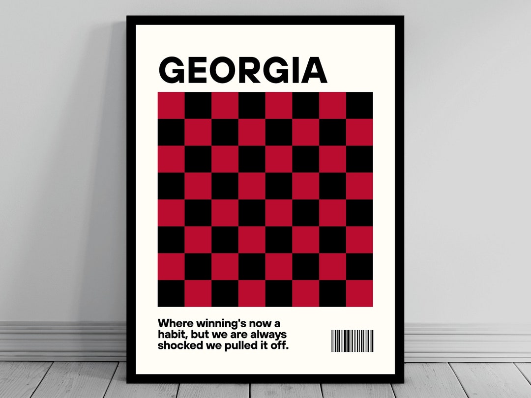 University of Georgia Football Fan Print Georgia Bulldogs Poster Funny ...
