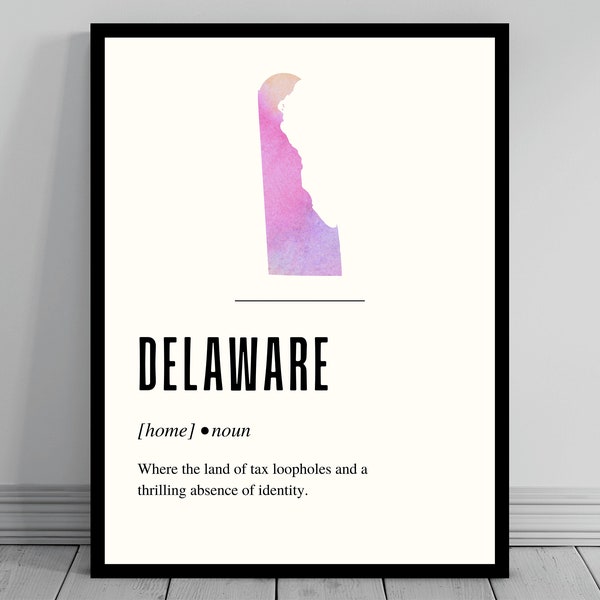 Delaware Poster - Etsy