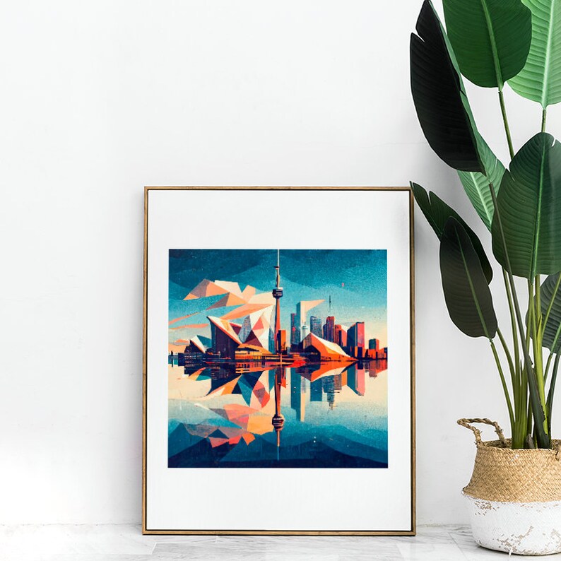 Toronto Abstract Waterfront 2, Toronto Poster, Printable Wall Art ...