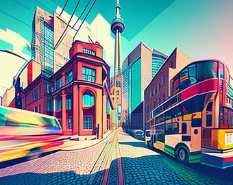 Toronto Abstract Waterfront 2, Toronto Poster, Printable Wall Art ...