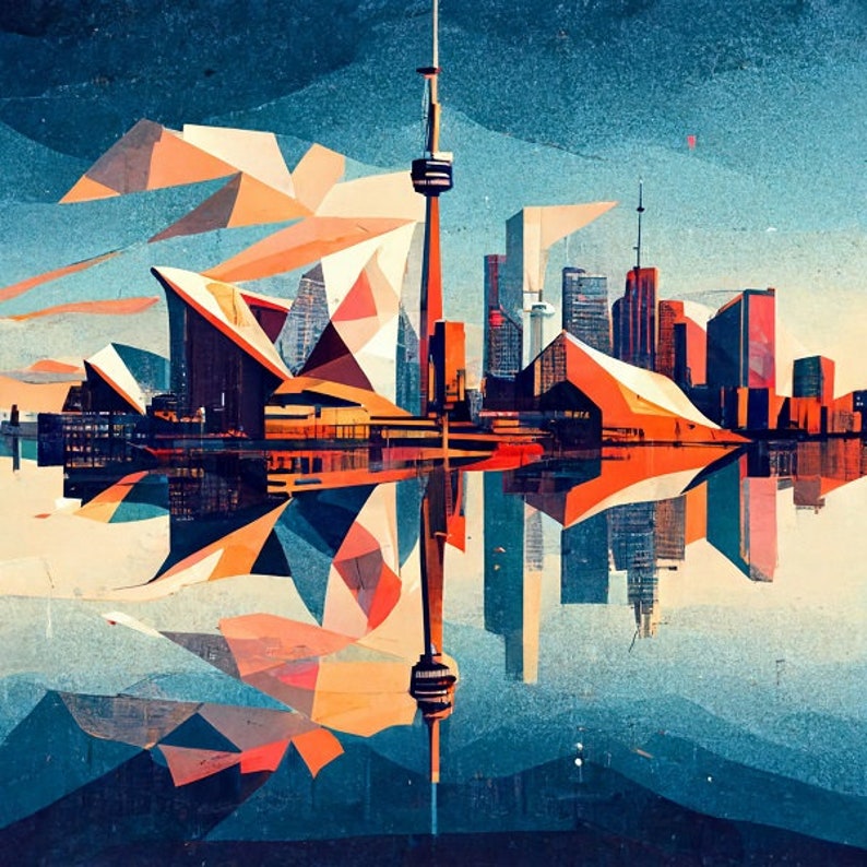 Toronto Abstract Waterfront 2, Toronto Poster, Printable Wall Art ...