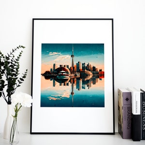 Toronto Abstract Waterfront 1, Toronto Poster, Printable Wall Art ...