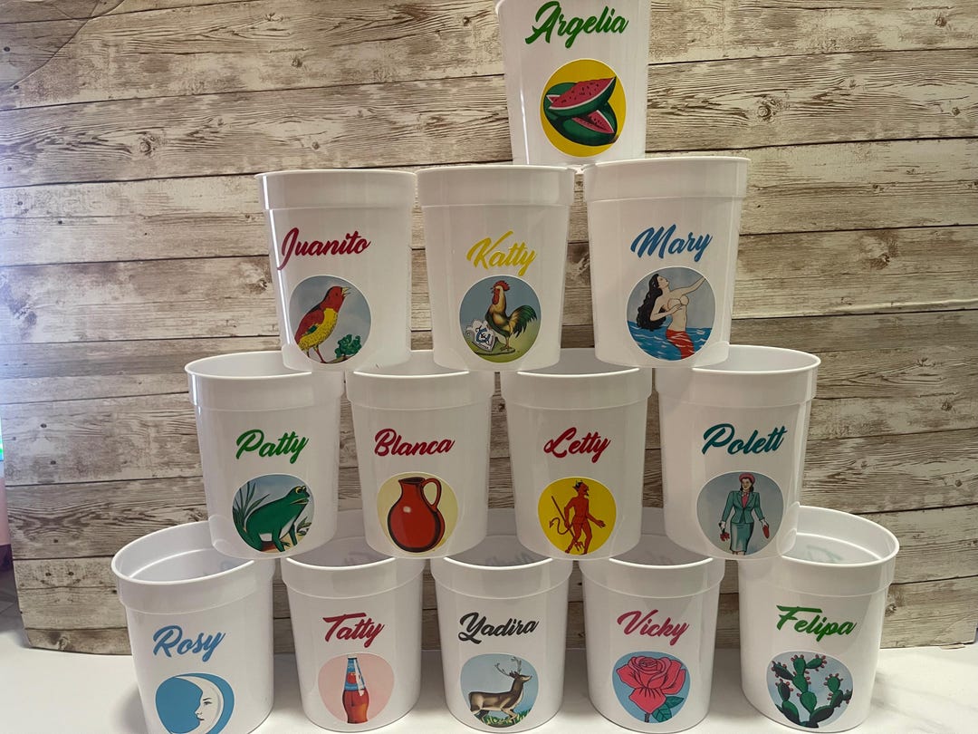 Personalized Lotería/bingo Cups - Etsy