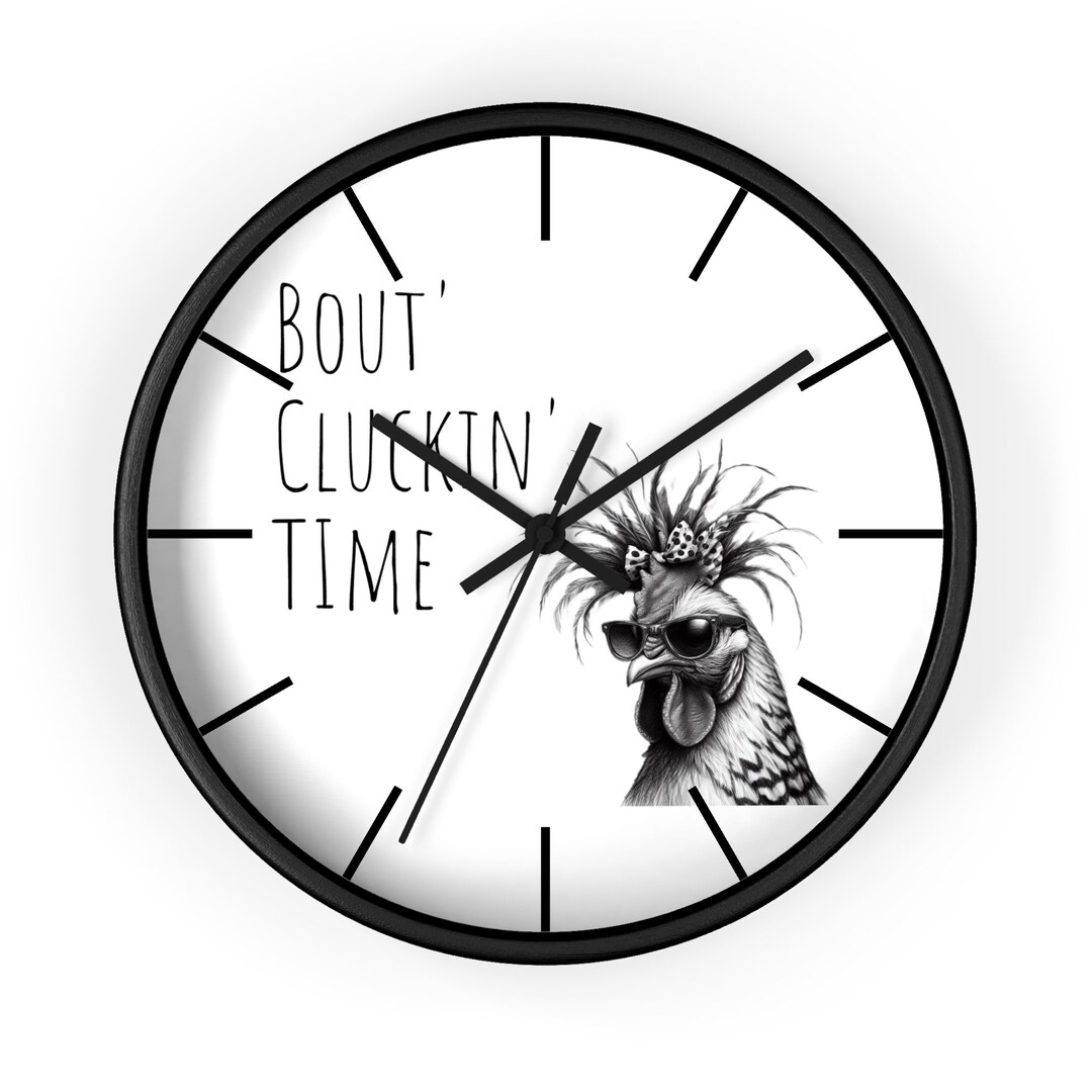 Egg-traordinary Wall Clock - Cluck Yeah! - Etsy