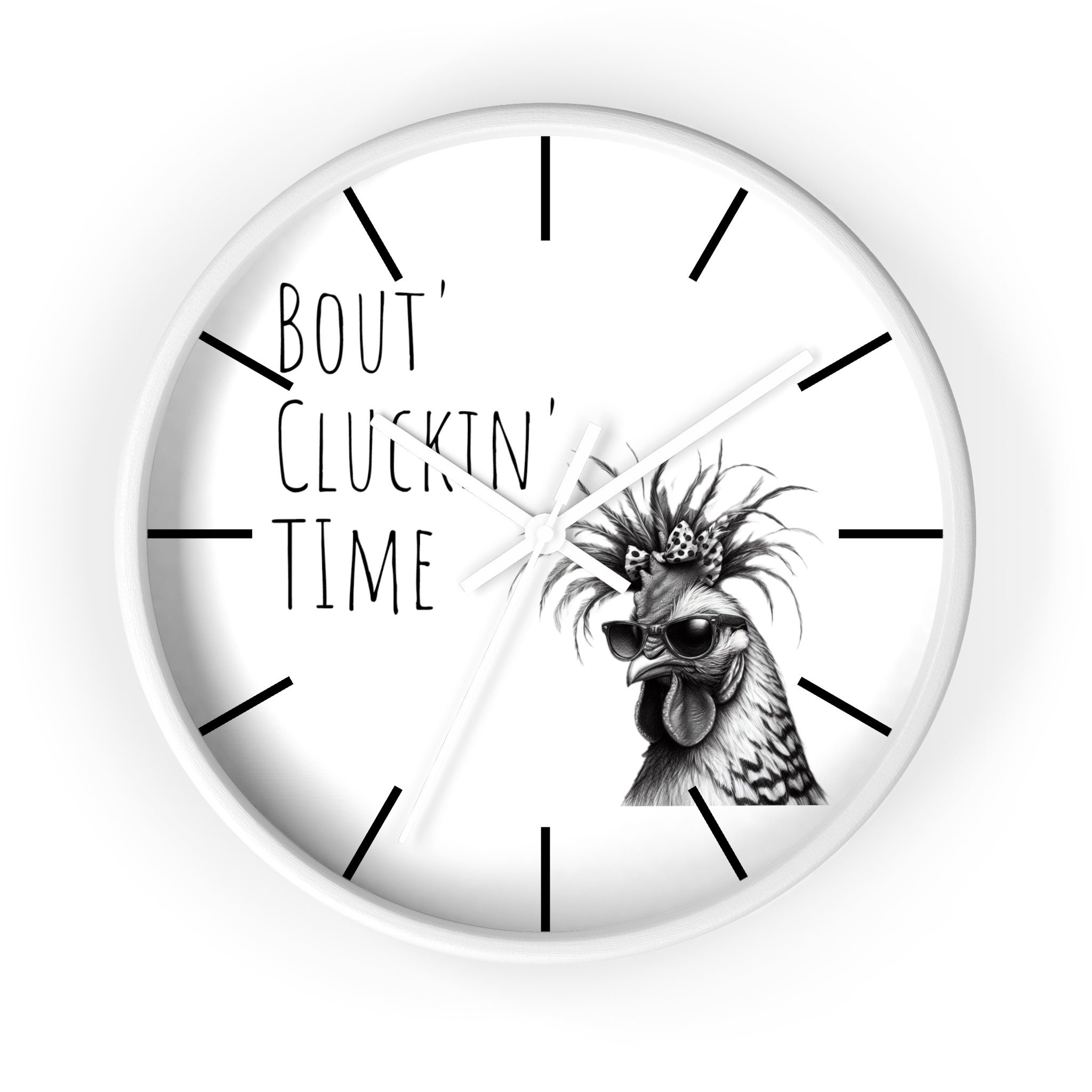 Egg-traordinary Wall Clock - Cluck Yeah! - Etsy