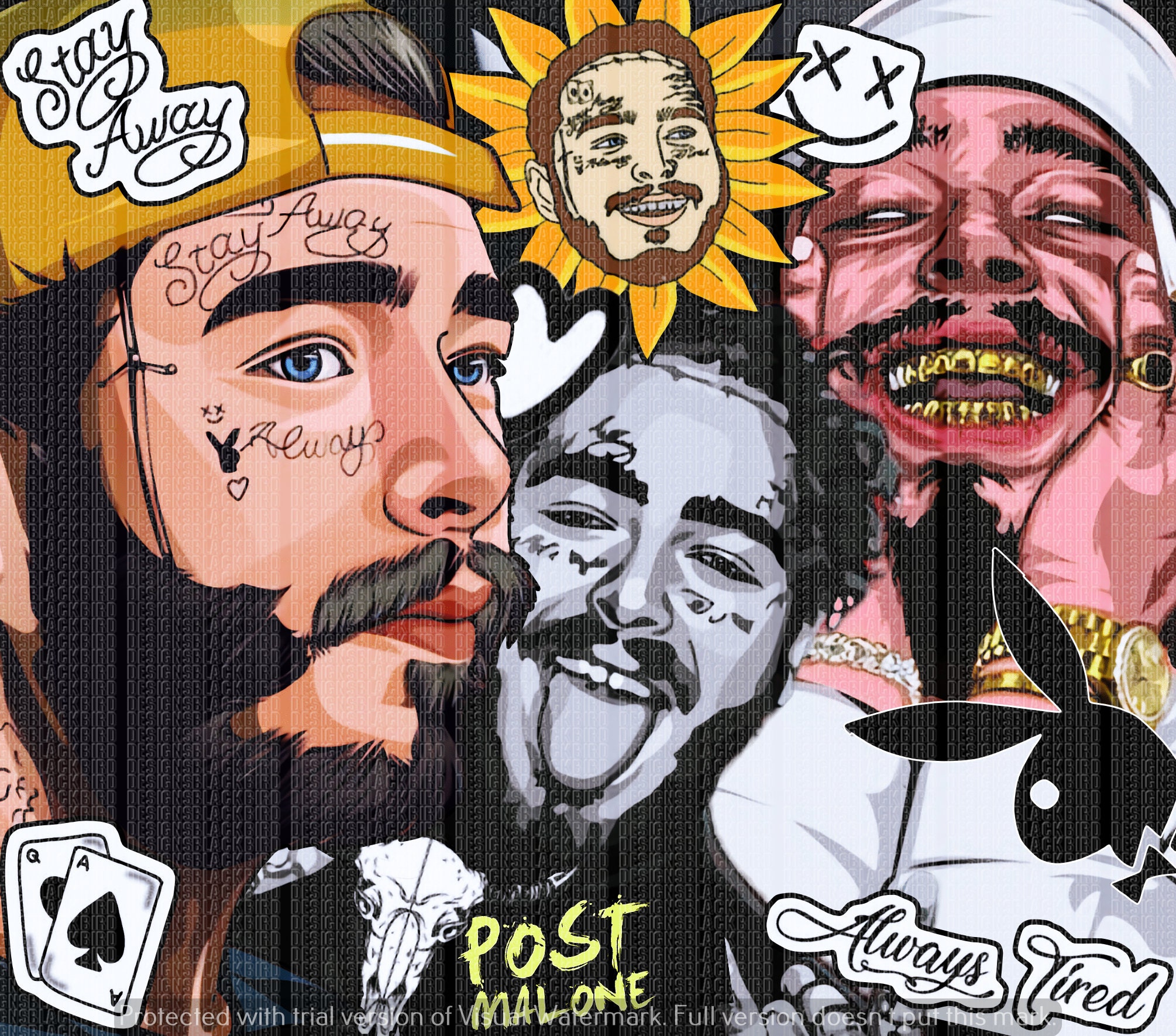 Post Malone Collage Digital Download for Sublimation. PNG File - Etsy