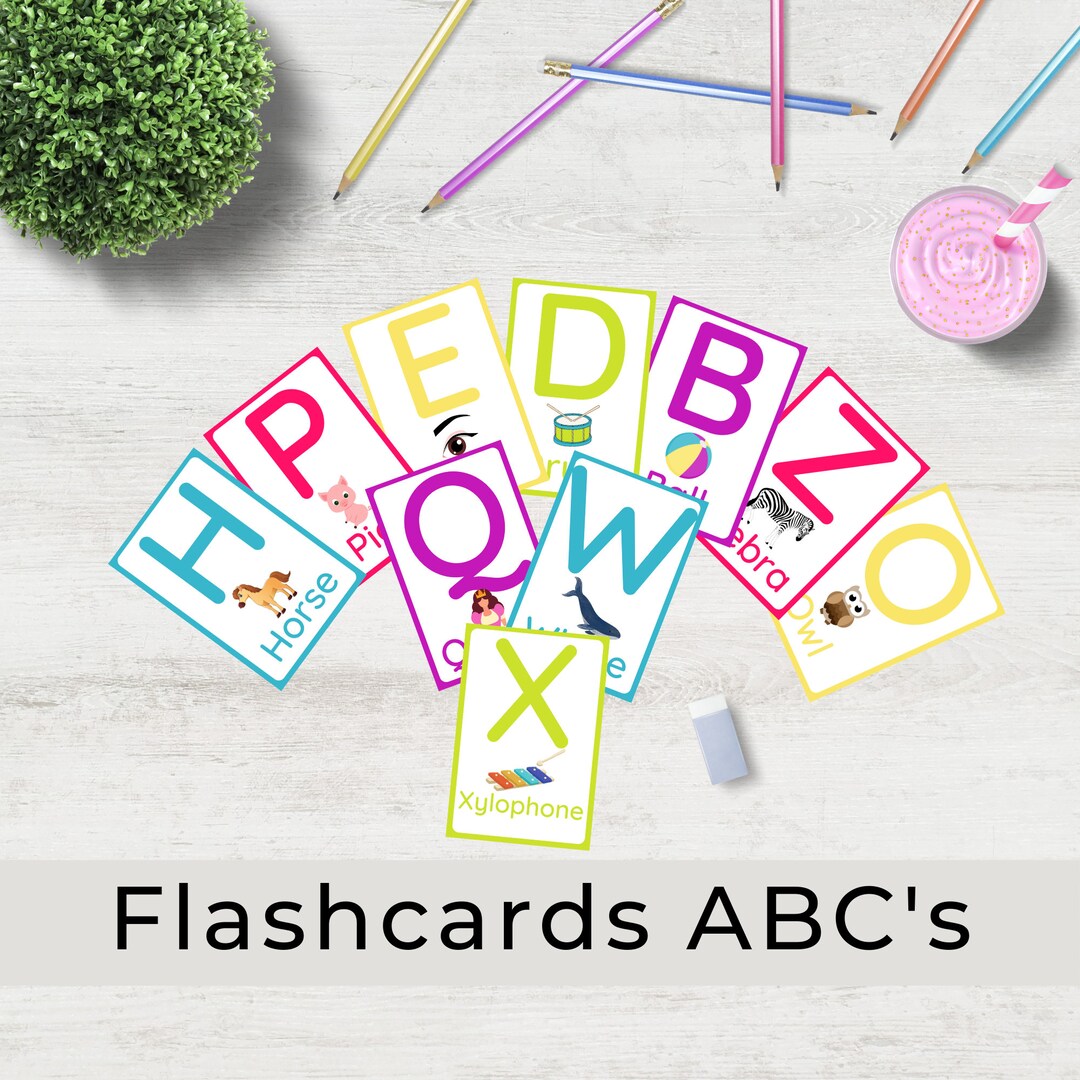 Flashcards Abc's for Preschool Kids - Etsy