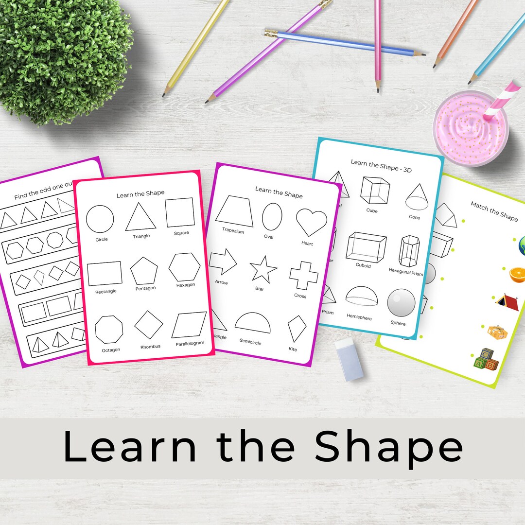 Learning the Shape Preschool Activity - Etsy