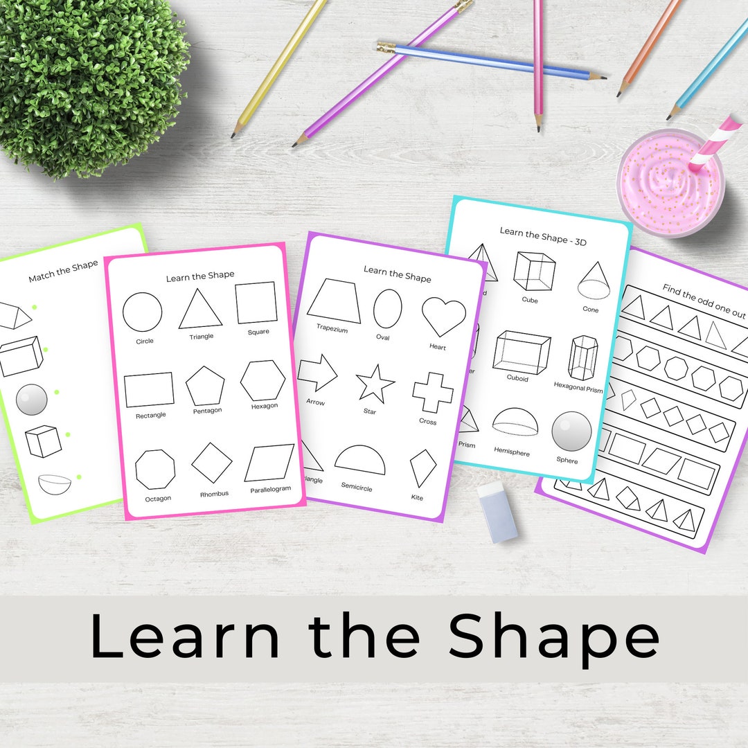 Learning the Shape Preschool Activity Girl Color Scheme - Etsy