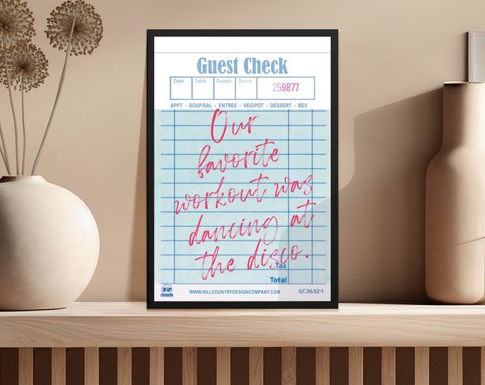 Guest Check Matte Fine Art Print Trendy Wall Art Prints Guest Check Poster You Look so Good ...