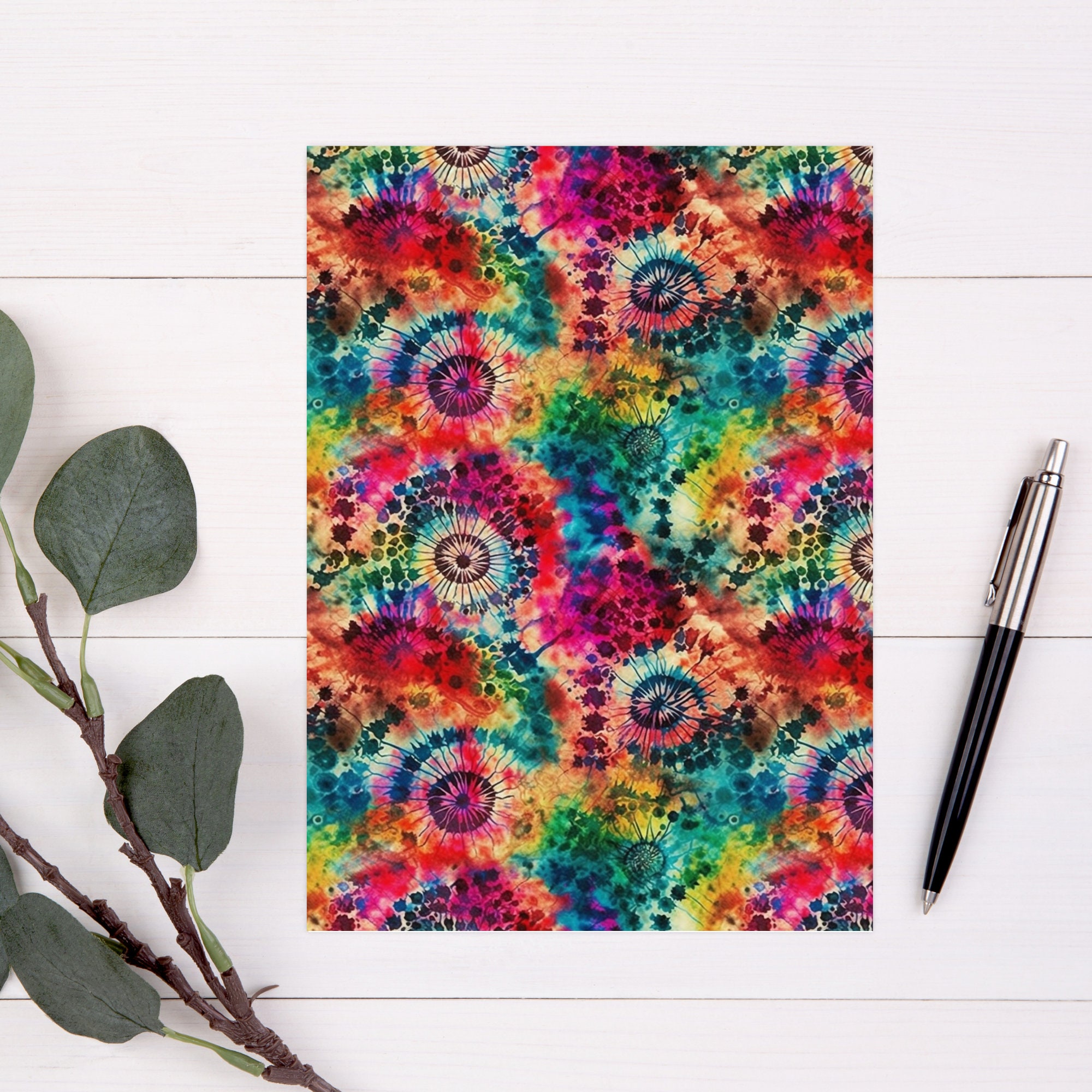 Colorful Tie Dye Digital Download Paper Bundle - Etsy