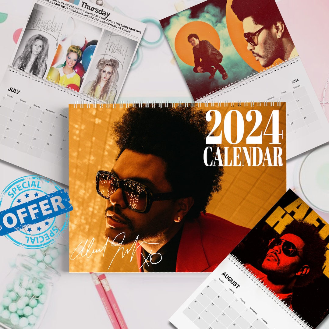The Weeknd Calendar 2024, Celebrity Calendar, the Weeknd 2024 Wall ...