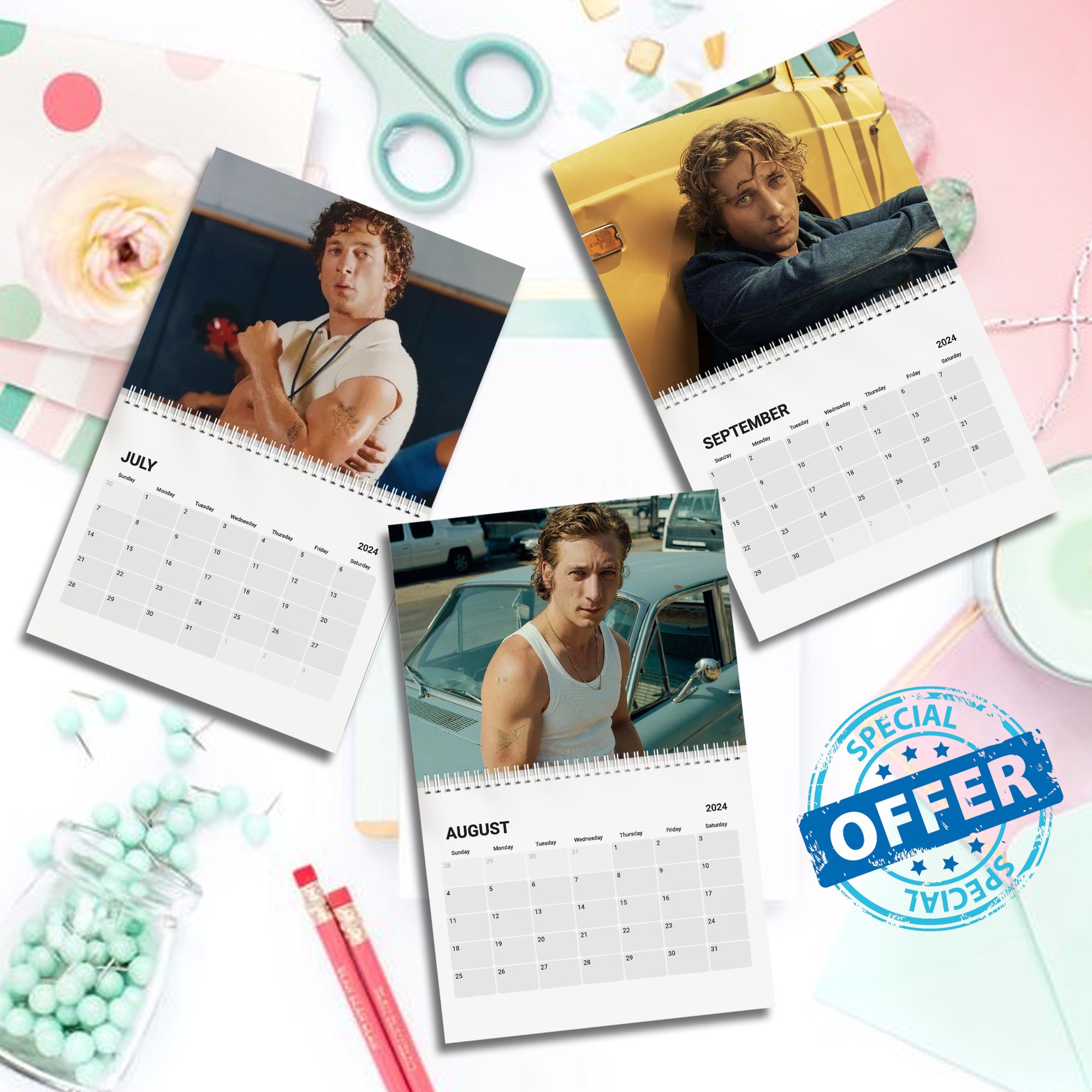 Jeremy Allen Calendar Vol.1 - 2024 Calendar, Wall Calendar 2024 sold by ...