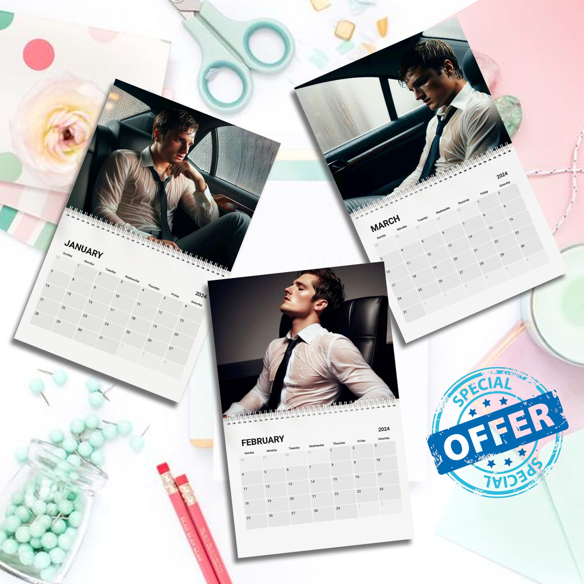 2024 Josh Hut-cherson Wall Calendar, Josh Hut-cherson 2024 Wall ...