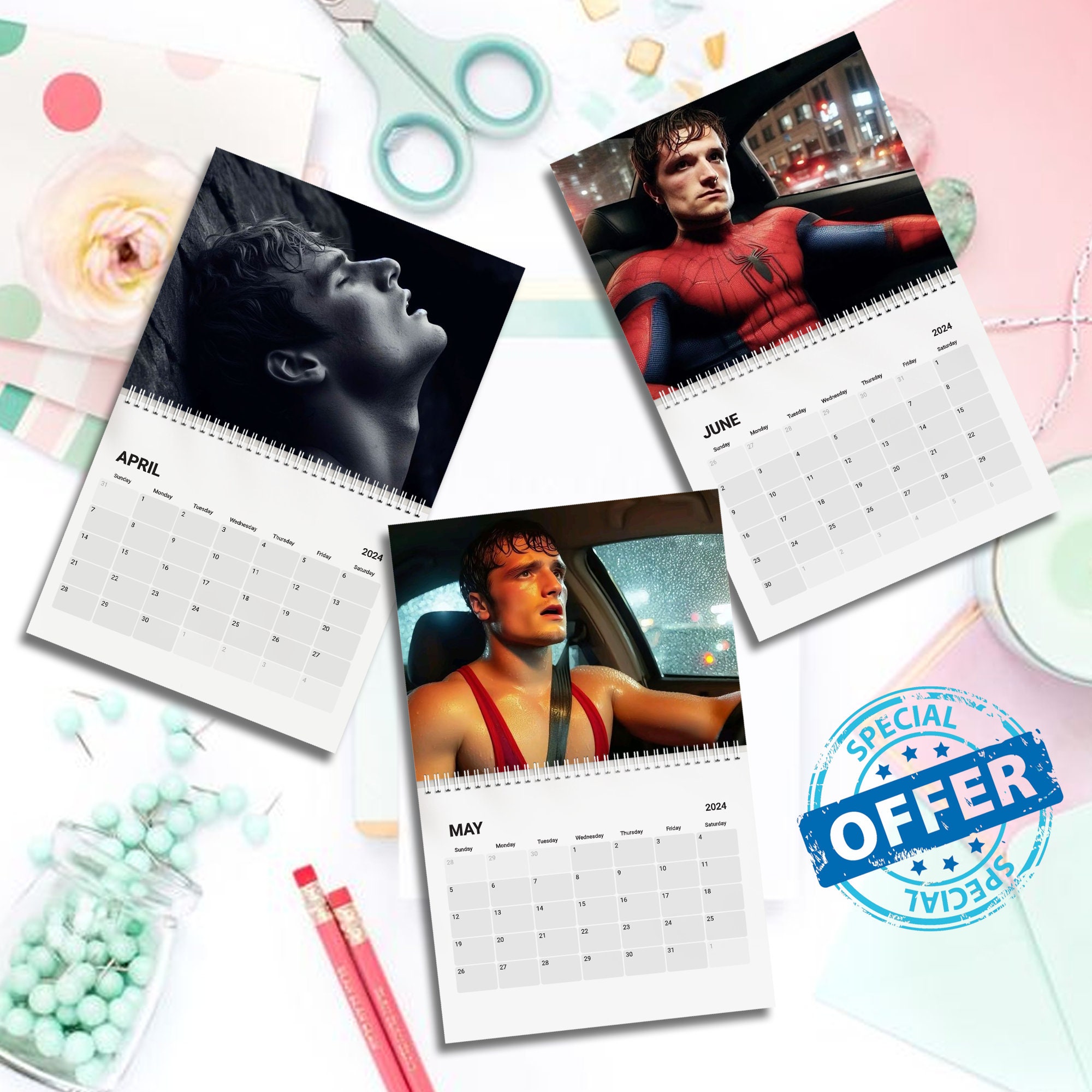 2024 Josh Hut-cherson Wall Calendar, Josh Hut-cherson 2024 Wall ...