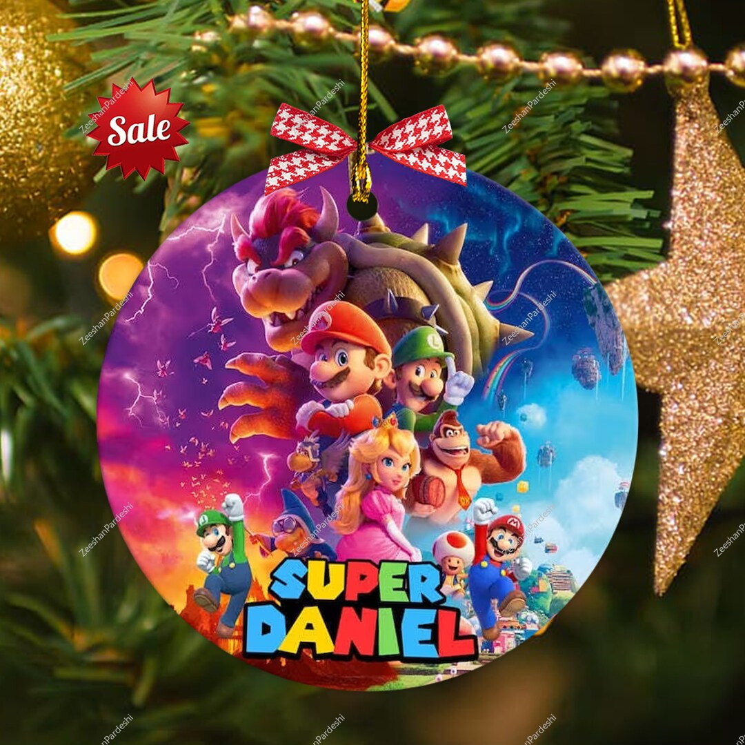 Personalized Super Mario Christmas Ornament Custom Super - Etsy