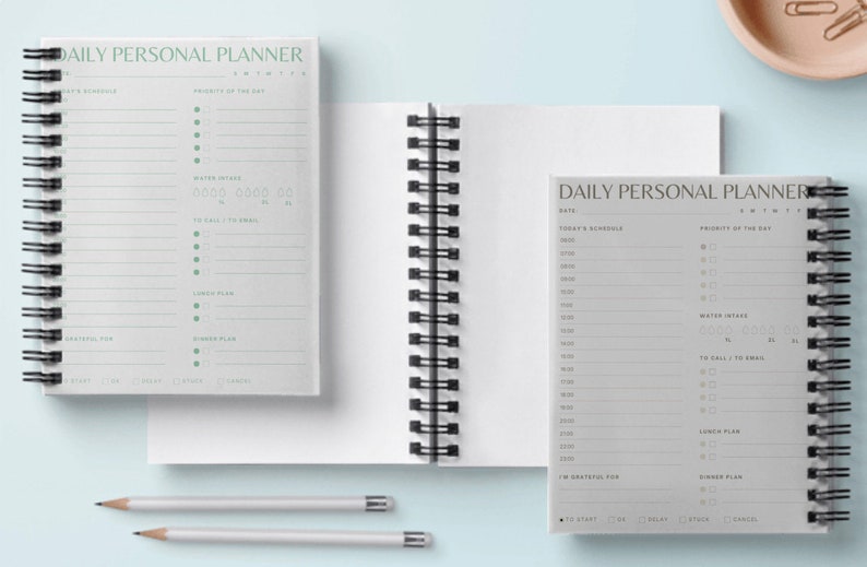 Printable Daily Planner - Daily Schedule - Etsy