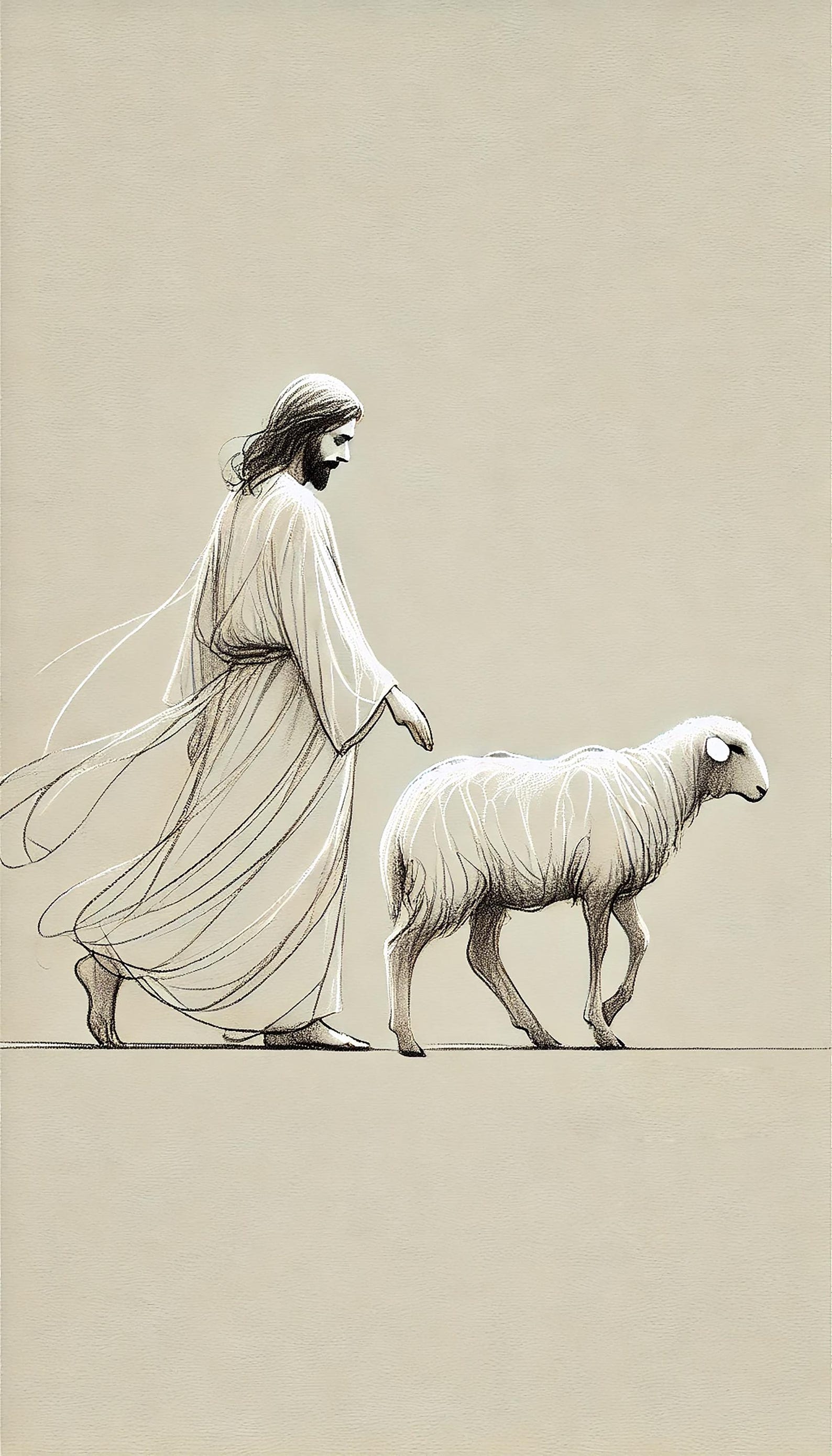 Jesus the Sheppard With His Sheep - Etsy