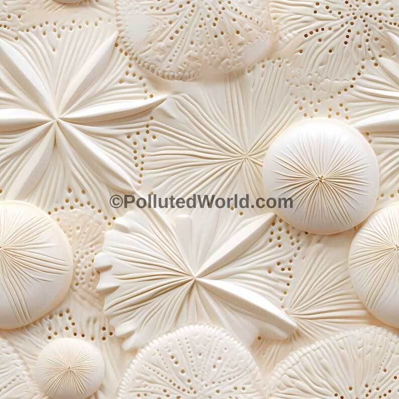 Sand Dollar 3 Seamless Pattern Digital Paper Image 341_dpi - Etsy