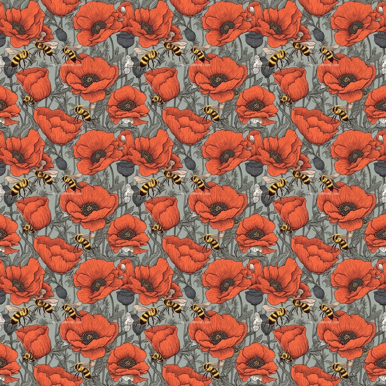 Floral Bee 10 Seamless Pattern Digital Paper Image - Etsy