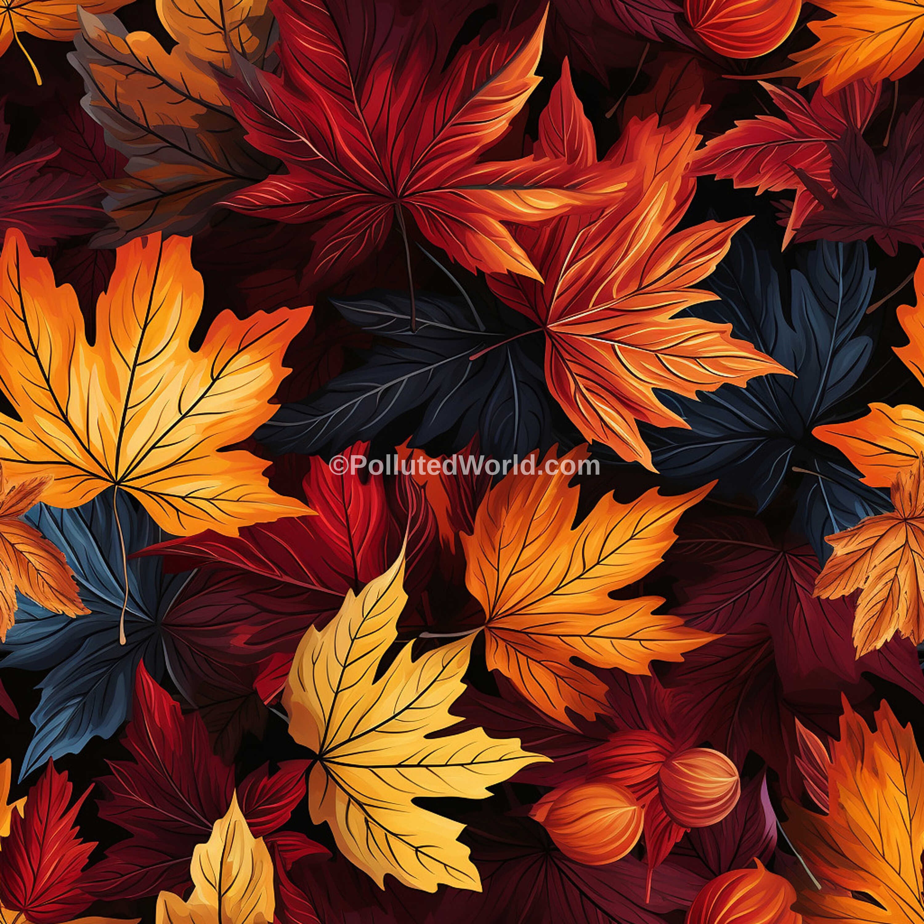 Autumn Leaves Scatter 3 Seamless Pattern Digital Paper Image - Etsy