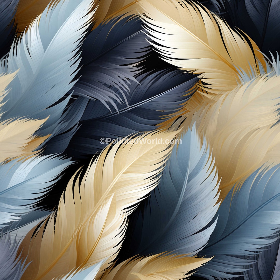 Feder Metallic 13 Seamless Pattern Digital Paper Image - Etsy.de