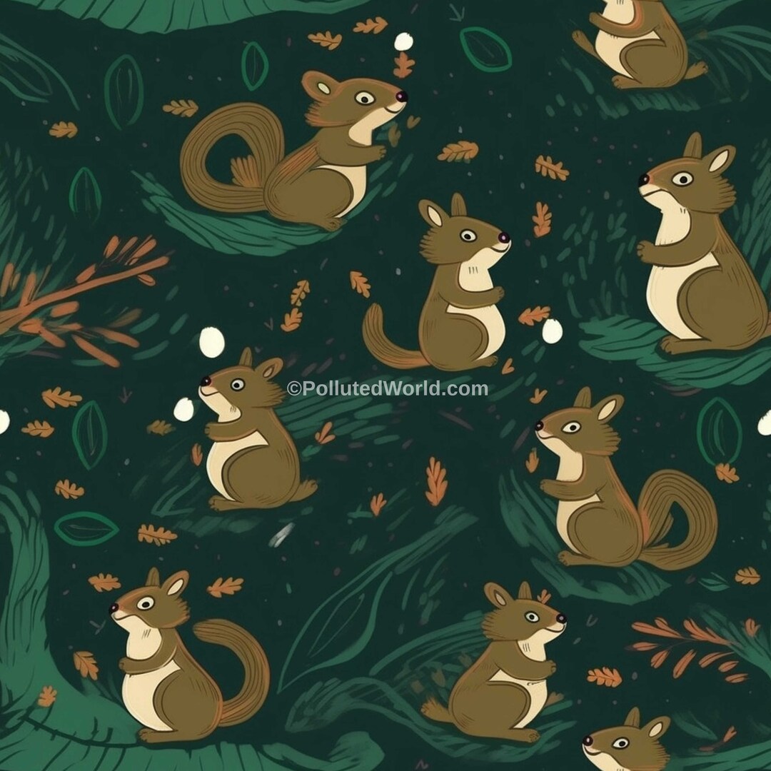 Chipmunks 2 Seamless Pattern Digital Paper Image - Etsy
